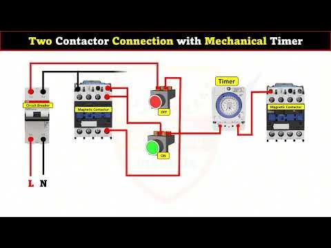 Two Contactor Connection with Mechanical Timer @LearningEngineering - YouTube