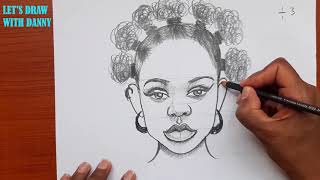 how to draw African lady African woman drawing Africa... | Doovi