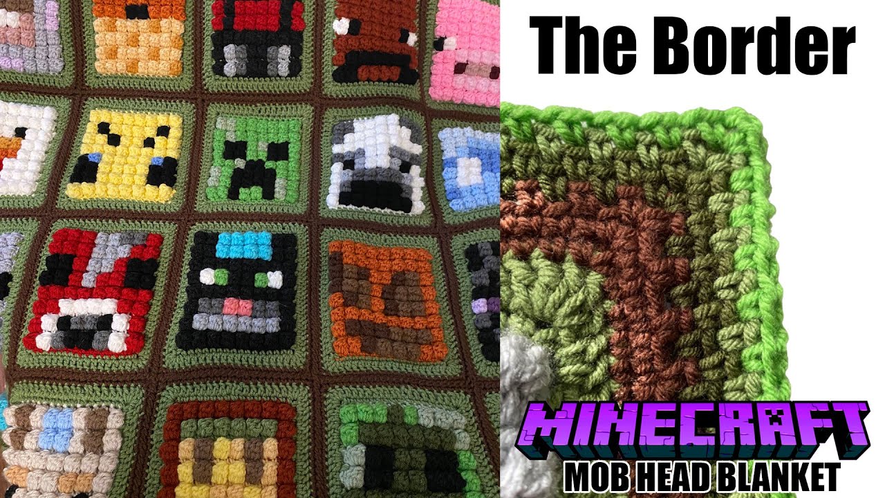 Let's Assemble Our Minecraft Mob Head Blanket & Put a Border on it ...