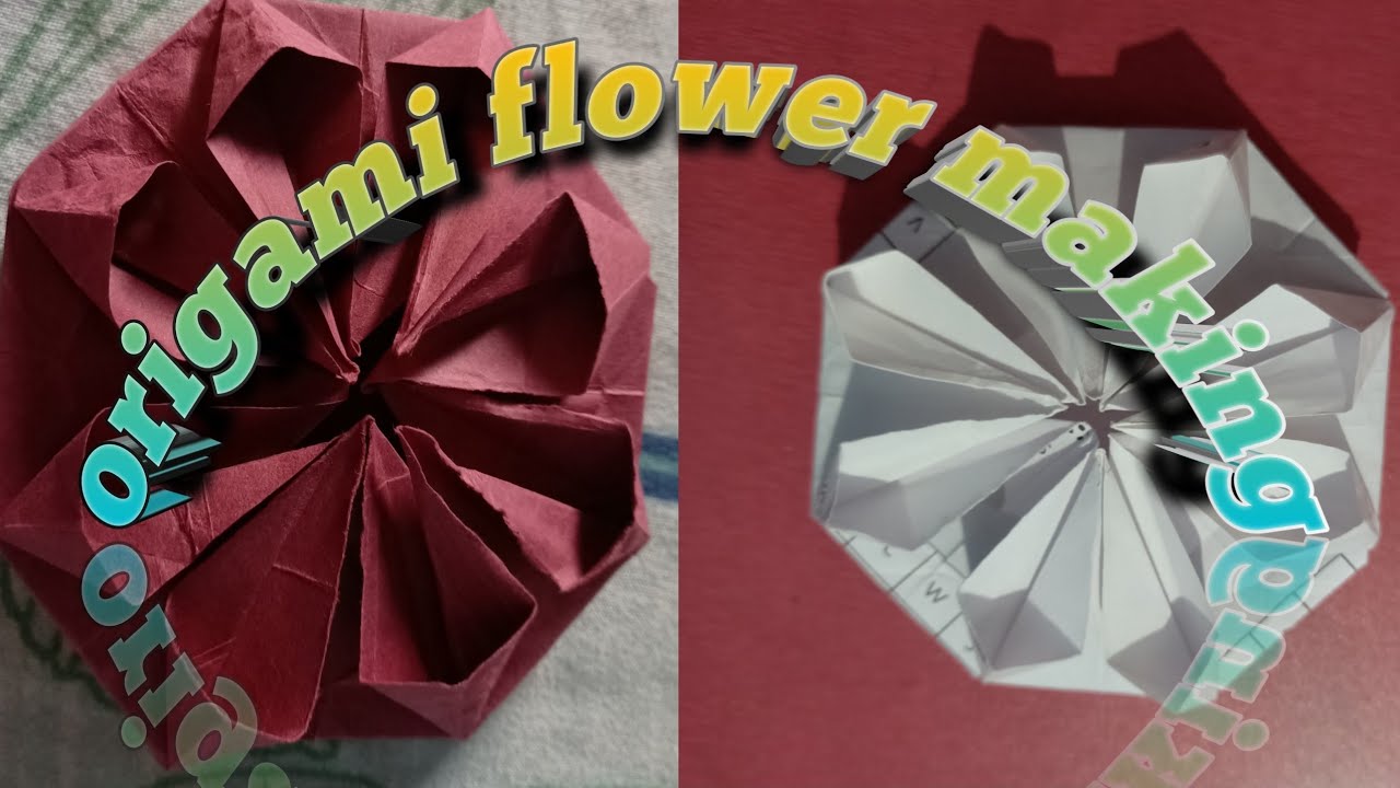 origami flower||🌸|| how to make origami paper flower // paper se flower ...