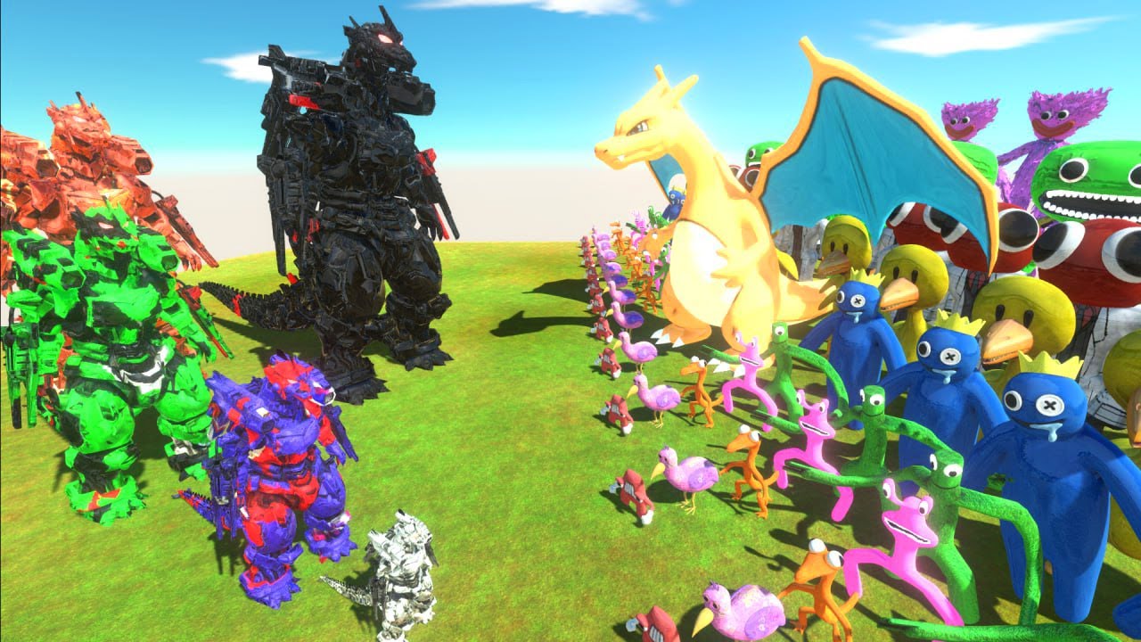 EVOLUTION OF MECHAGODZILLA vs RAINBOW FAMILY - Animal Revolt Battle ...