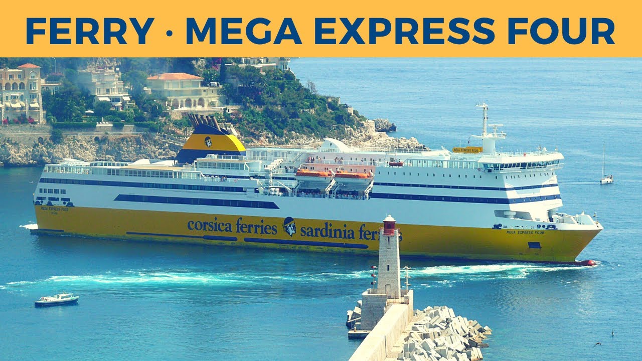 Departure of ferry MEGA EXPRESS FOUR, Nice (Corsica Sardinia Ferries ...