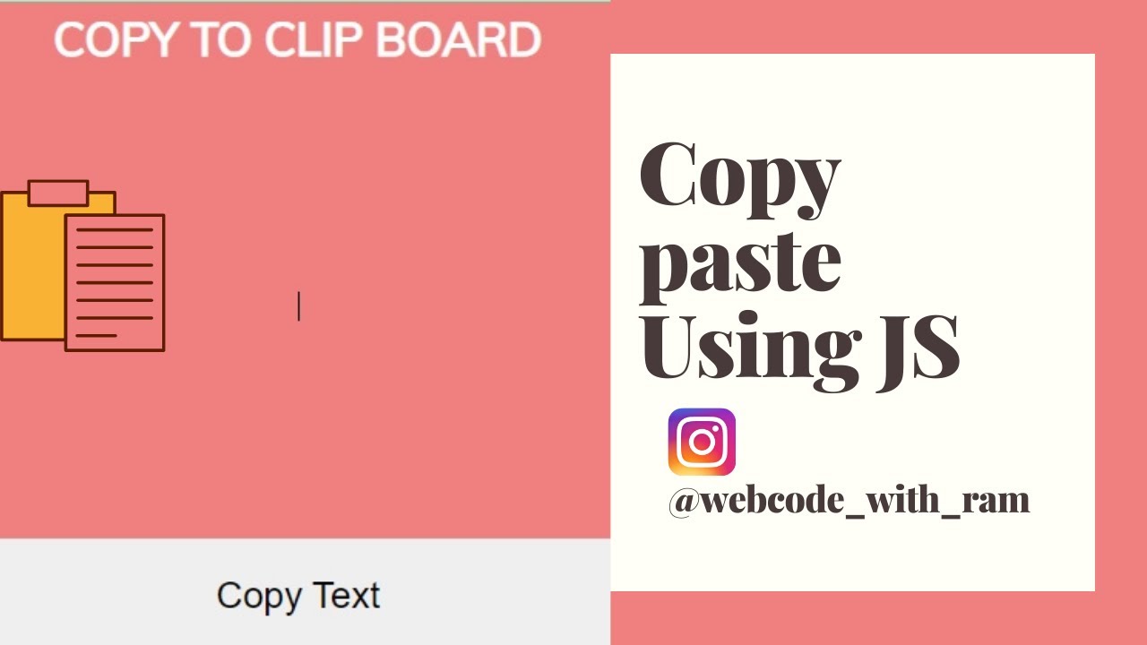 Copy And Paste Functionality Using Javascript Html5 And Css3 Youtube 3464