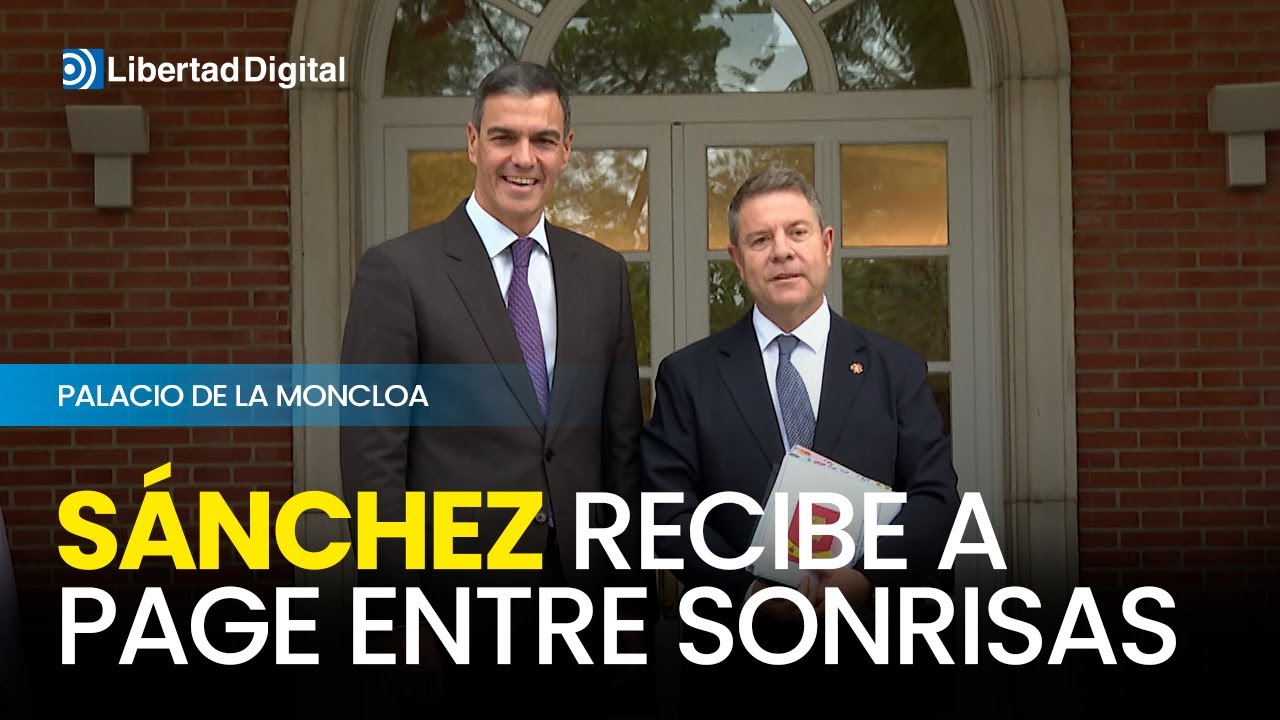 Sánchez recibe a Page entre sonrisas - YouTube