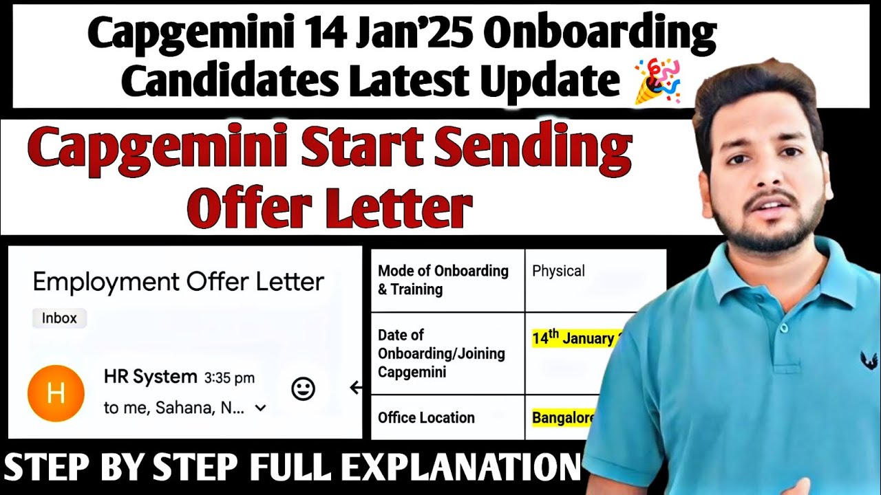 Capgemini Offer Letter Imp Updates | 14 Jan Joining | Onboarding Mail ...