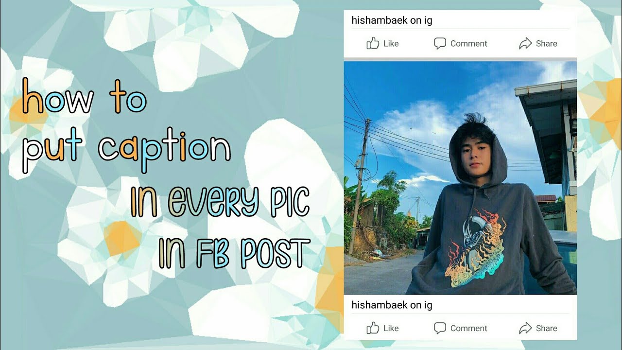 how to put caption in every pic in fb post • rpw things - YouTube