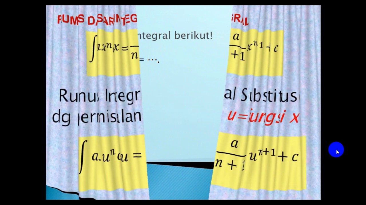 VIDEO PEMBELAJARAN INTEGRAL SUBSTITUSI - YouTube