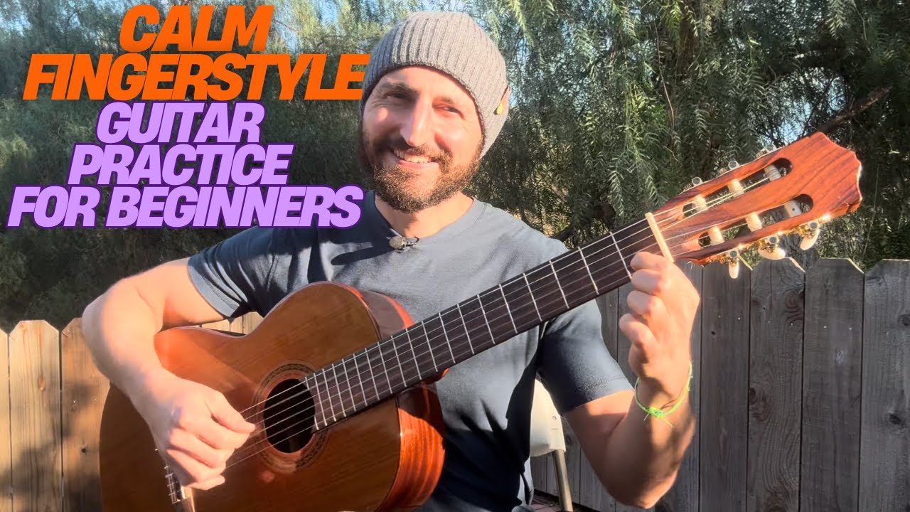 Calm Fingerstyle Guitar Practice for Beginners (3 Chords + 1 Pattern ...