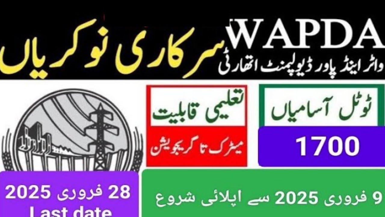 Latest Wapda Jobs 2025 l Junior Officer Jobs l Senior Clerk l Junior ...