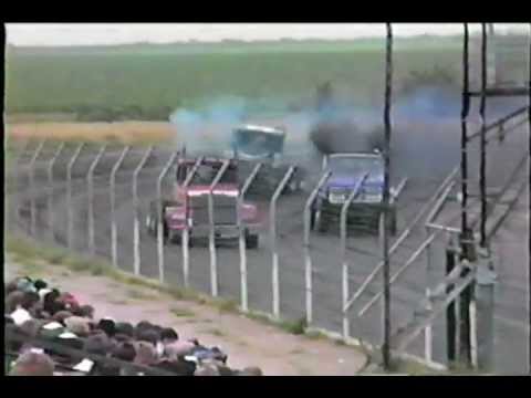 Semi truck dirt track racing - YouTube
