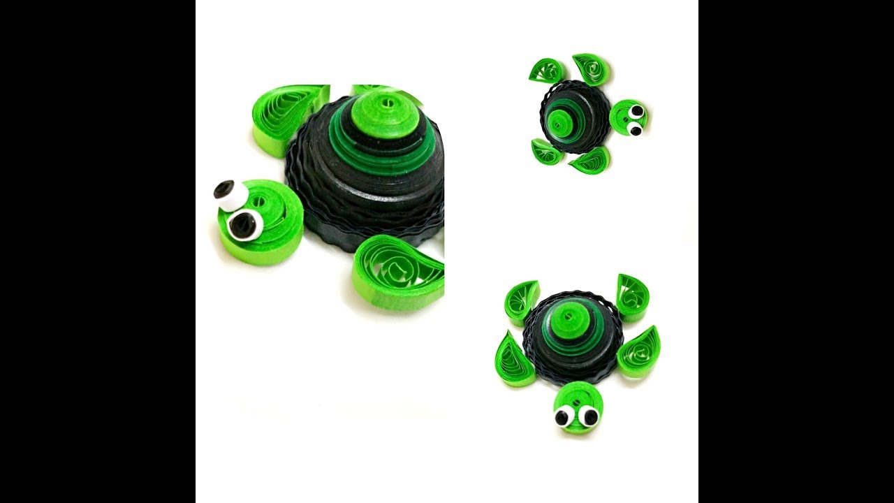 DIY Quilling Turtle|How to design an easy 3D Quilling Turtle using ...