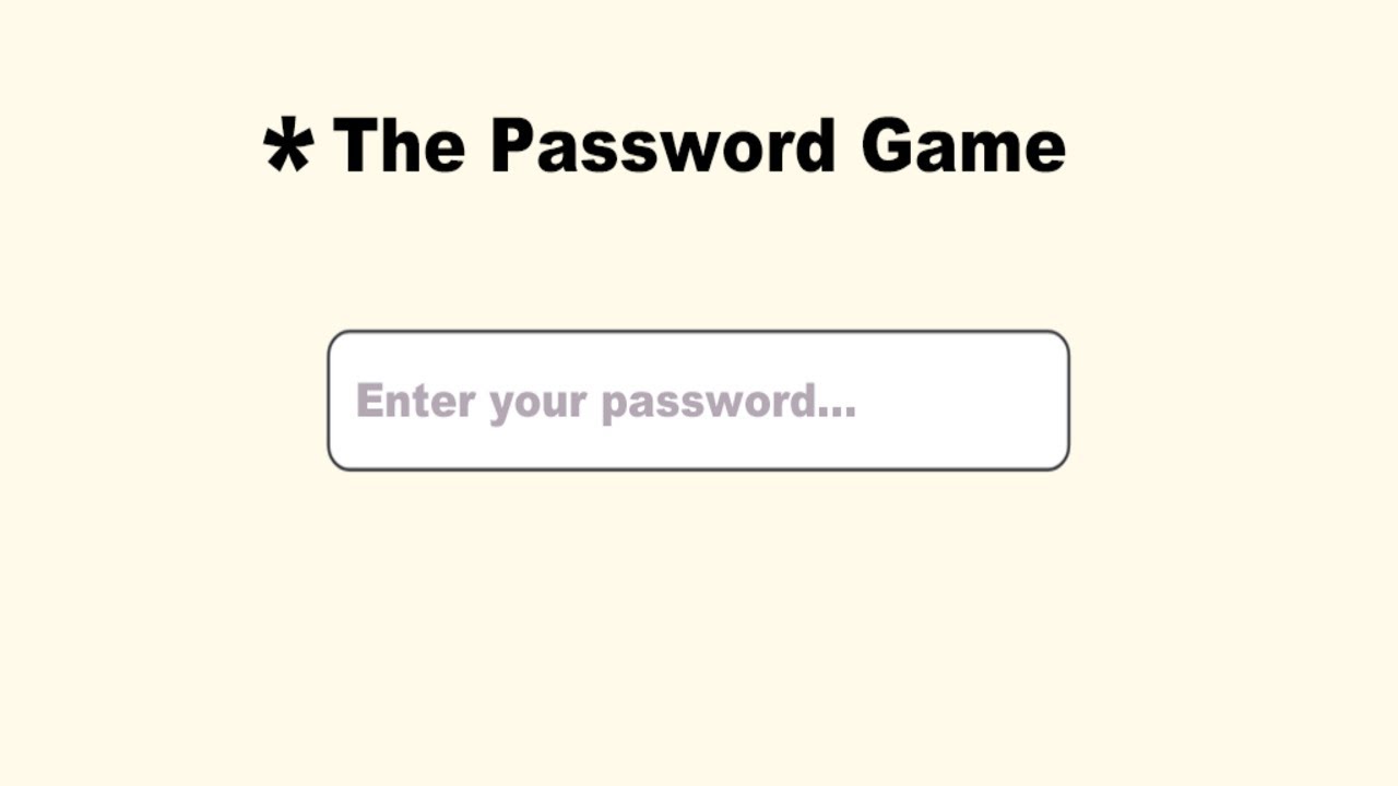 КАК ПРОЙТИ ЭТУ ИГРУ - The Password Game #1 - YouTube
