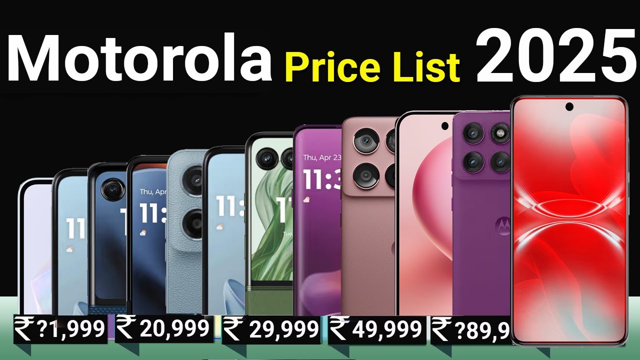 Motorola All New & Best Mobiles Price List 2025 - YouTube