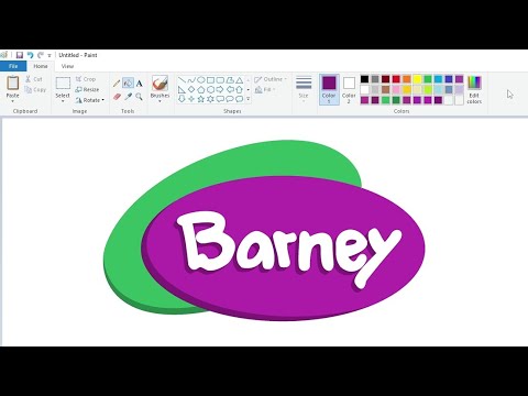 How to draw the Barney logo using MS Paint | How to draw on your ...