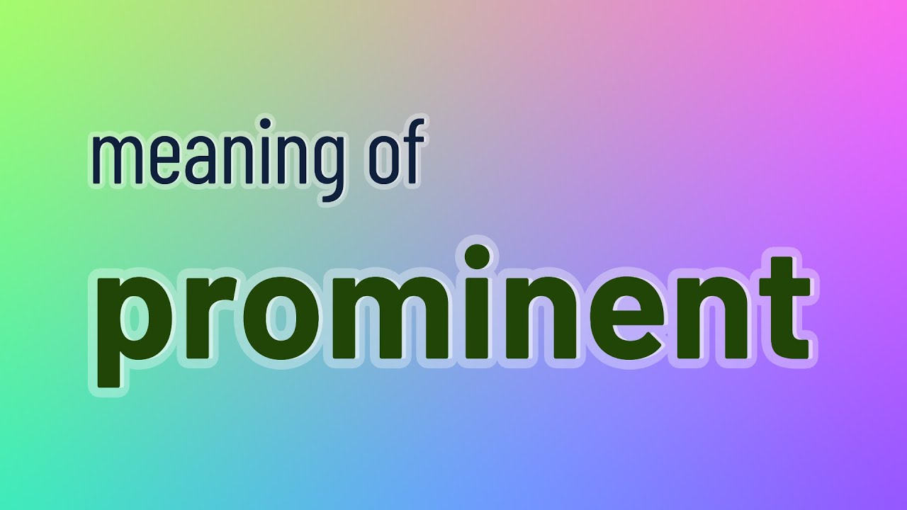 Prominent - 44 English Vocabulary Flashcards - YouTube