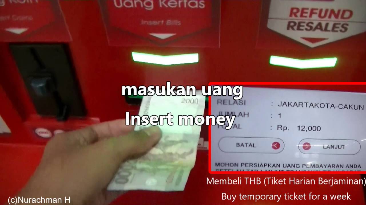 How to buy Jakarta commuter train ticket using vending machine C-VIM ...