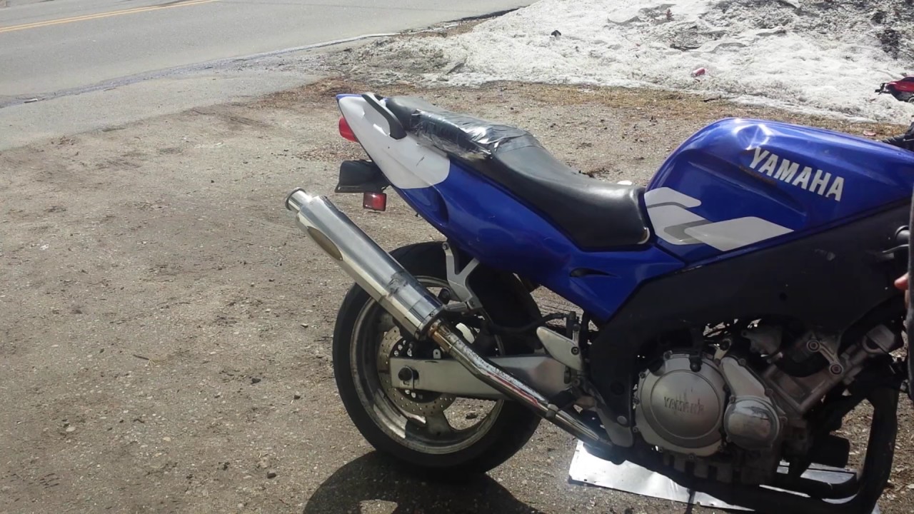 98 yzf600r thundercat/2 brothers exhaust - YouTube