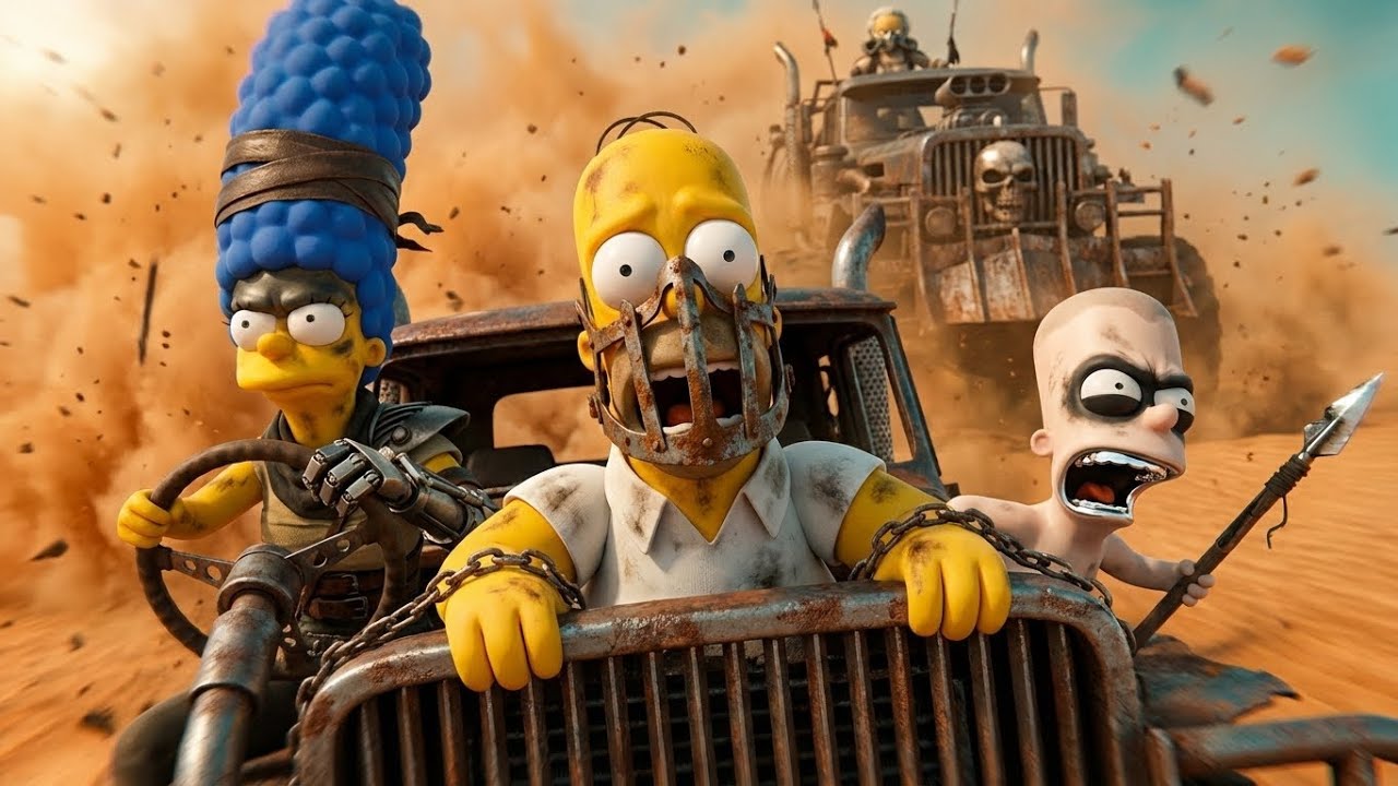 The Simpsons: MAD MAX FURY ROAD 🚗💨 | 4K Diesel Punk Parody | The ...