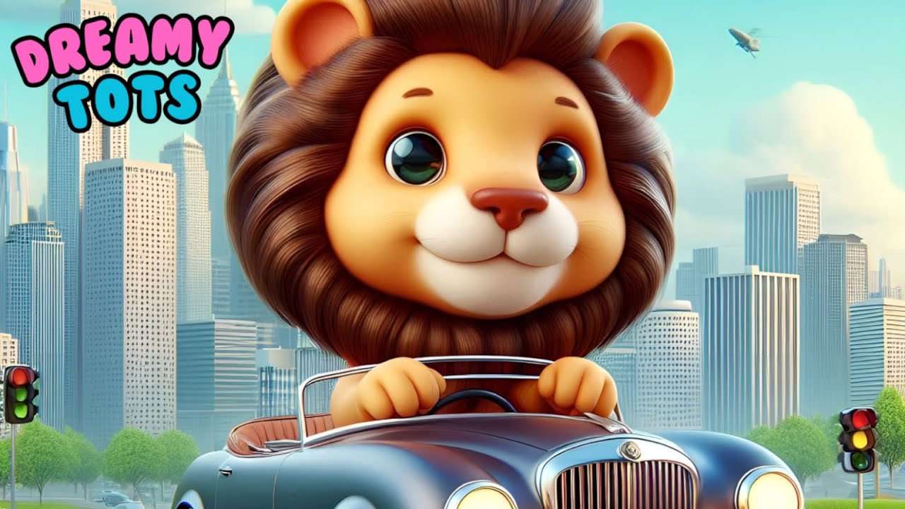 LEARN ENGLISH | KIDS SONG & NURSERY RHYMES | LION IN A CONVERTIBLE ...