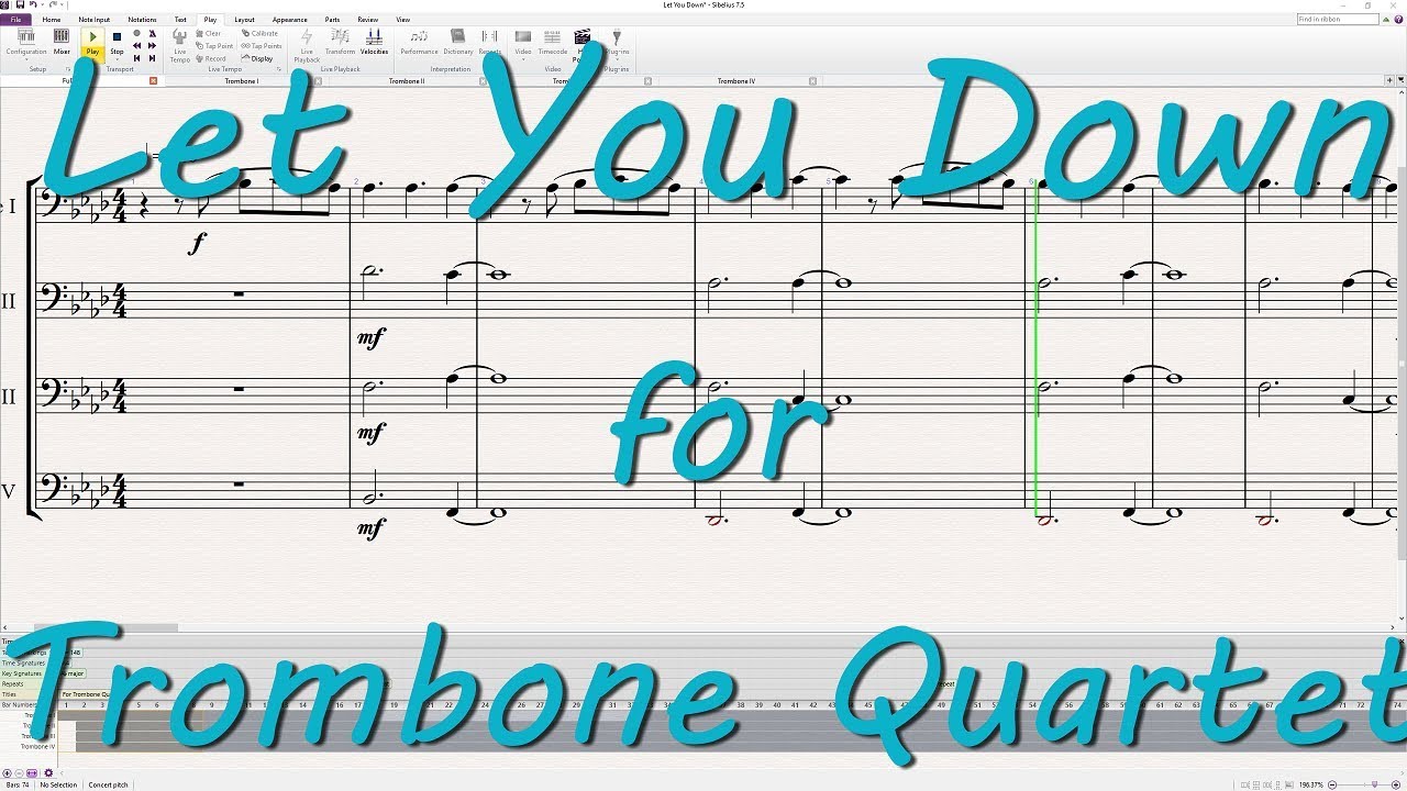 Let You Down by NF For Trombone Quartet - YouTube