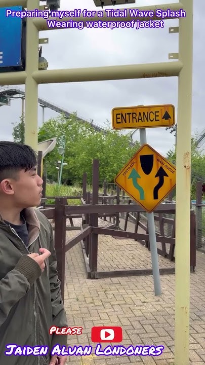 Tidal Wave Splash here we go /on waterproof jacket /short /Jaiden Aluan ...
