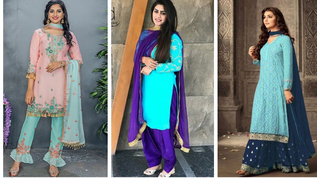 ferozi colour Combinations Suit Ideas / Sky Blue & ferozi colour ...