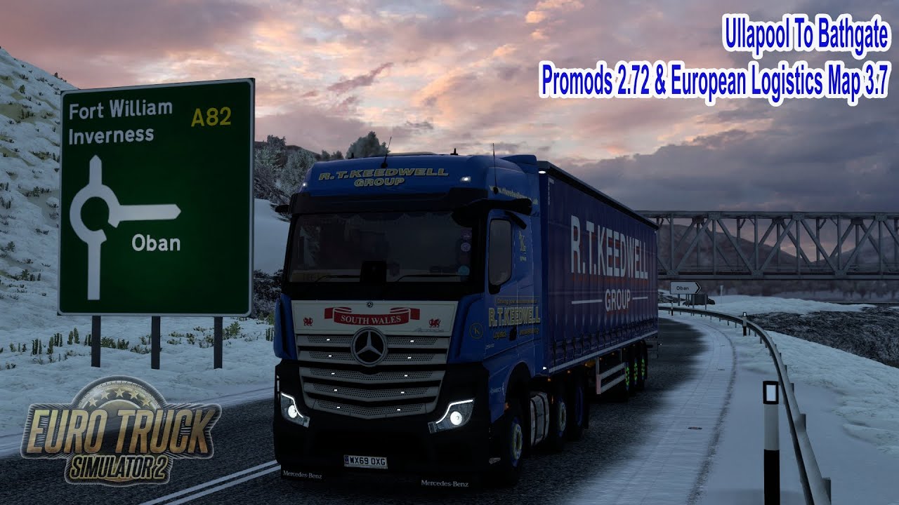 Euro Truck Simulator 2 Ullapool To Bathgate Promods 2.72 & European ...