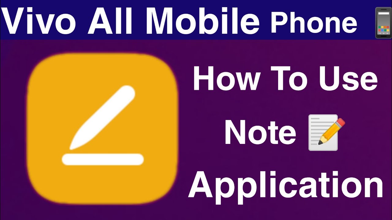 How To Use Note Application On Vivo || Vivo || Note App - YouTube