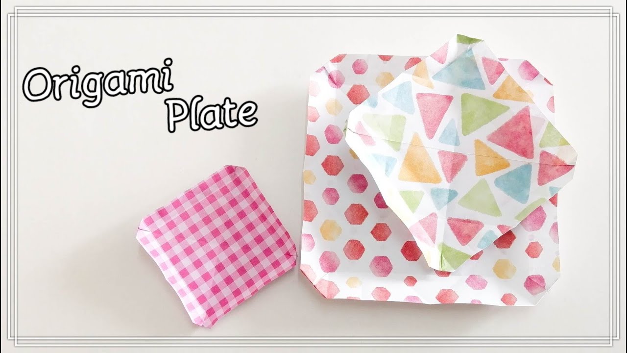 Origami Plate How to make a paper dish | Easy origami tutorial - YouTube