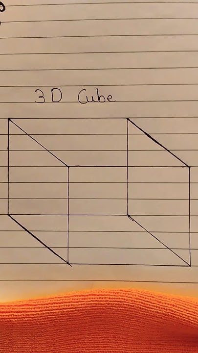 How to draw 3D cube⏹️ with 1 /easy #shorts #youtube #youtuber # ...