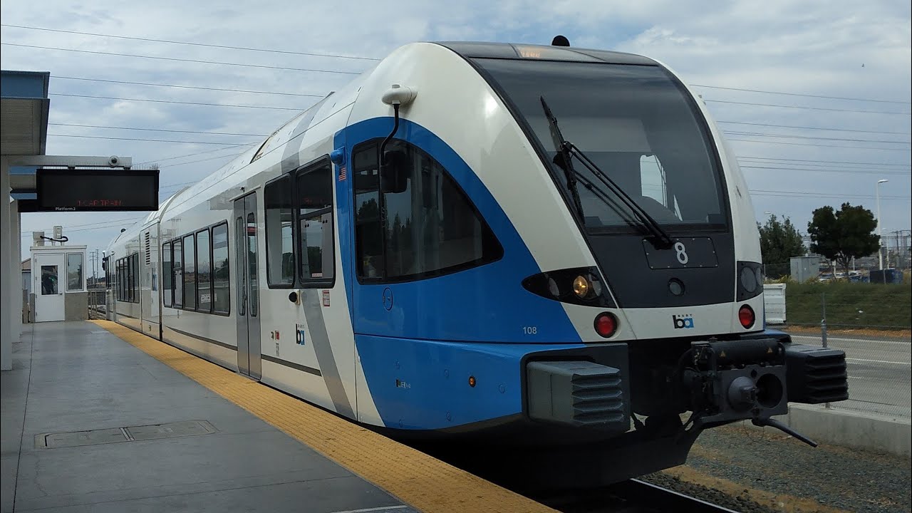 eBART 108 on the Yellow Line - 1-Car SFO Airport Train - Antioch to ...