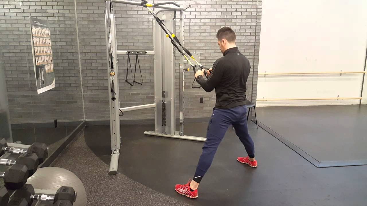 Strength Coach TRX Groin stretch with Hip Mobility - YouTube