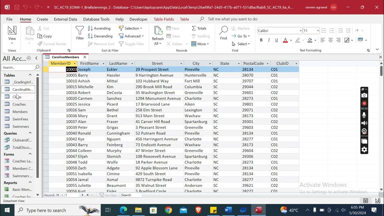 Access Module 4 End of Module Project 1 | Shelly Cashman Access 2019 ...