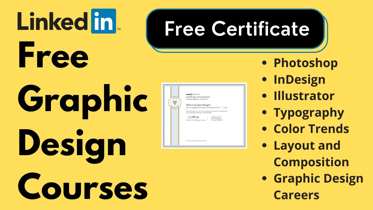 Free Graphic Design Courses with Certificate | LinkedIn Free ...