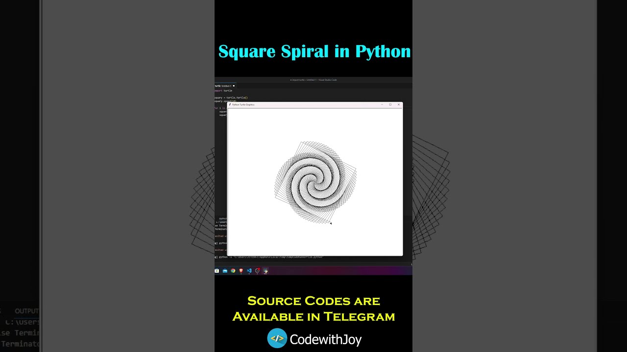 How To Draw Square Spiral In Python YouTube How To Draw Square Spiral In Python YouTube