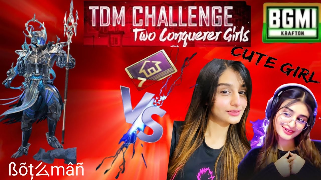 Challenged conqueror girl player with (M416) 1vs2 in TDM👿🥵lsamsung m11 ...