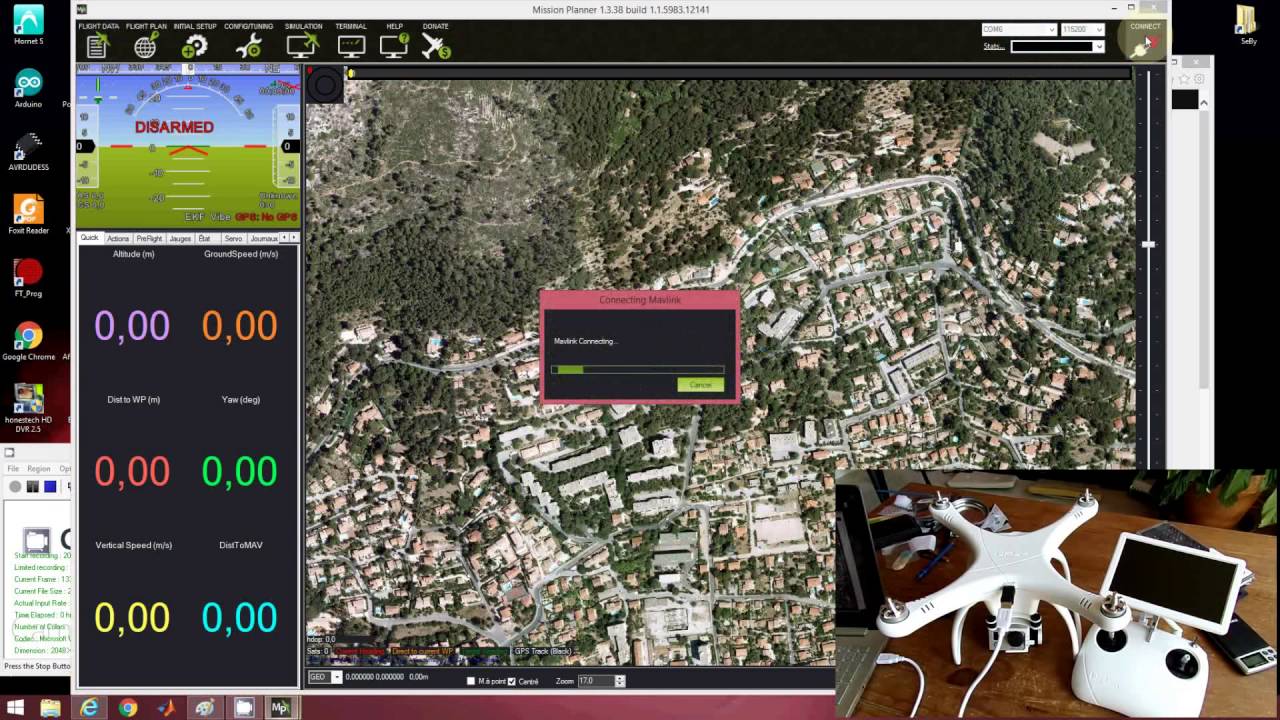 UPair one advanced analysis and mission planner connexion (Courtesy ...