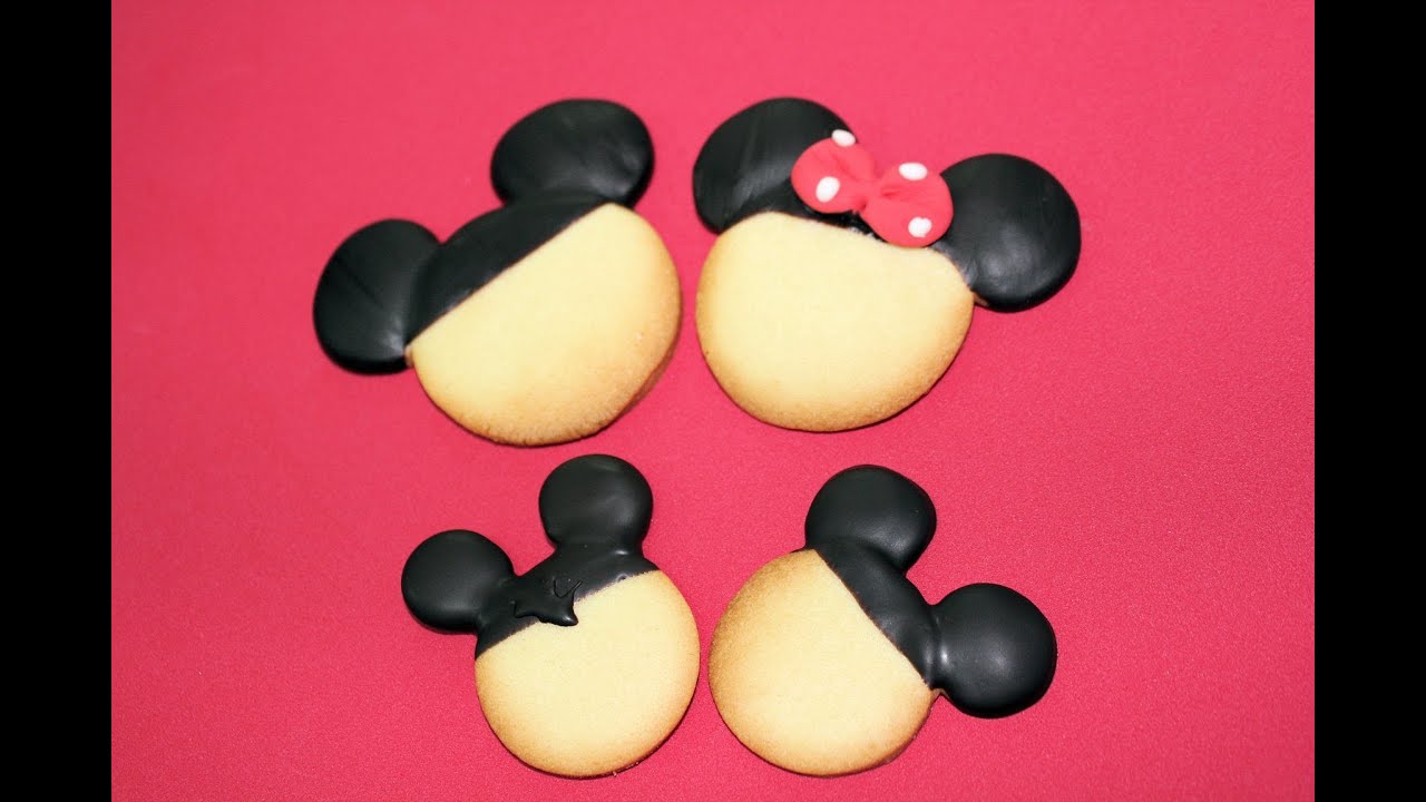 Cookies faciles de Mickey Mouse. Easy Mickey cookies - YouTube