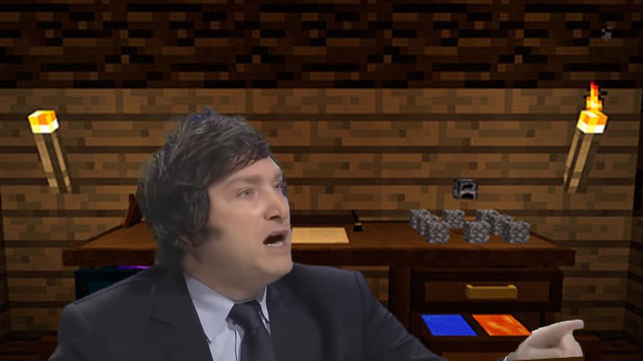 MILEI hace CAMPAÑA EN Minecraft - YouTube