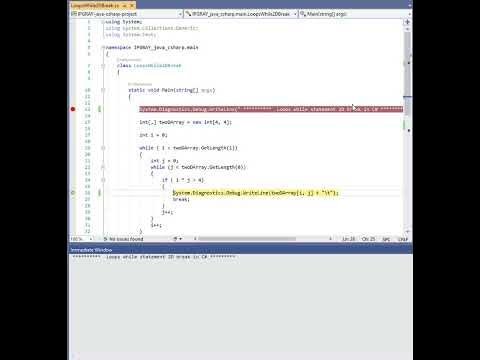 @ipgrayspace : CodingJoys - Shorts - C# Loops While 2D Break - Debug Mode - YouTube