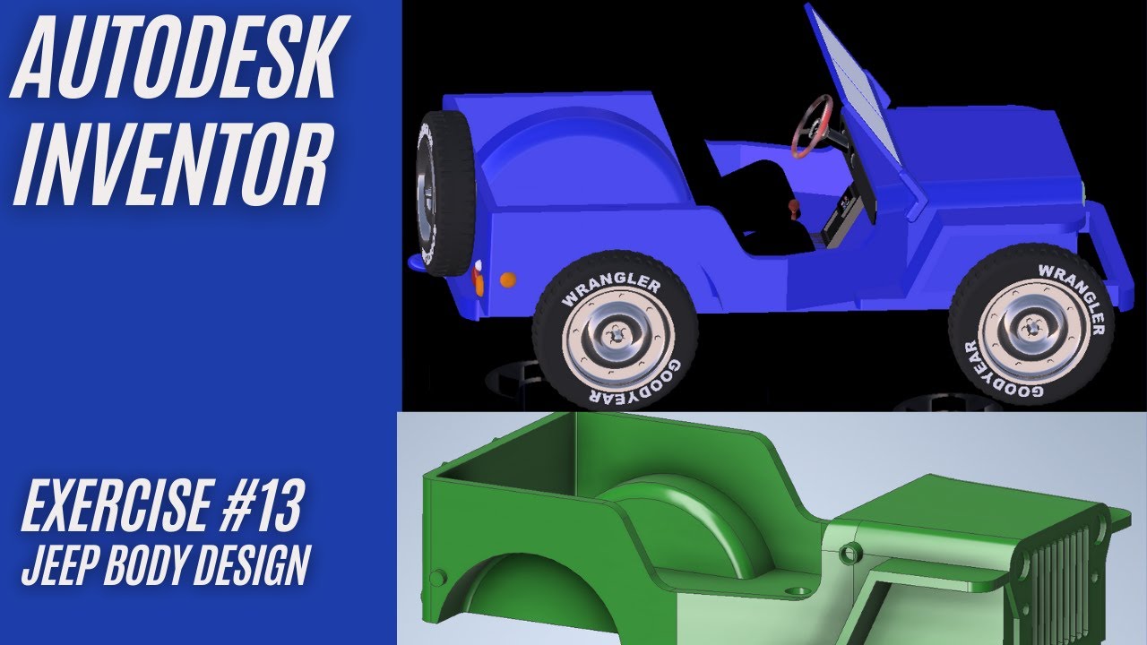 Design a Jeep Body with Autodesk Inventor, Part A - YouTube