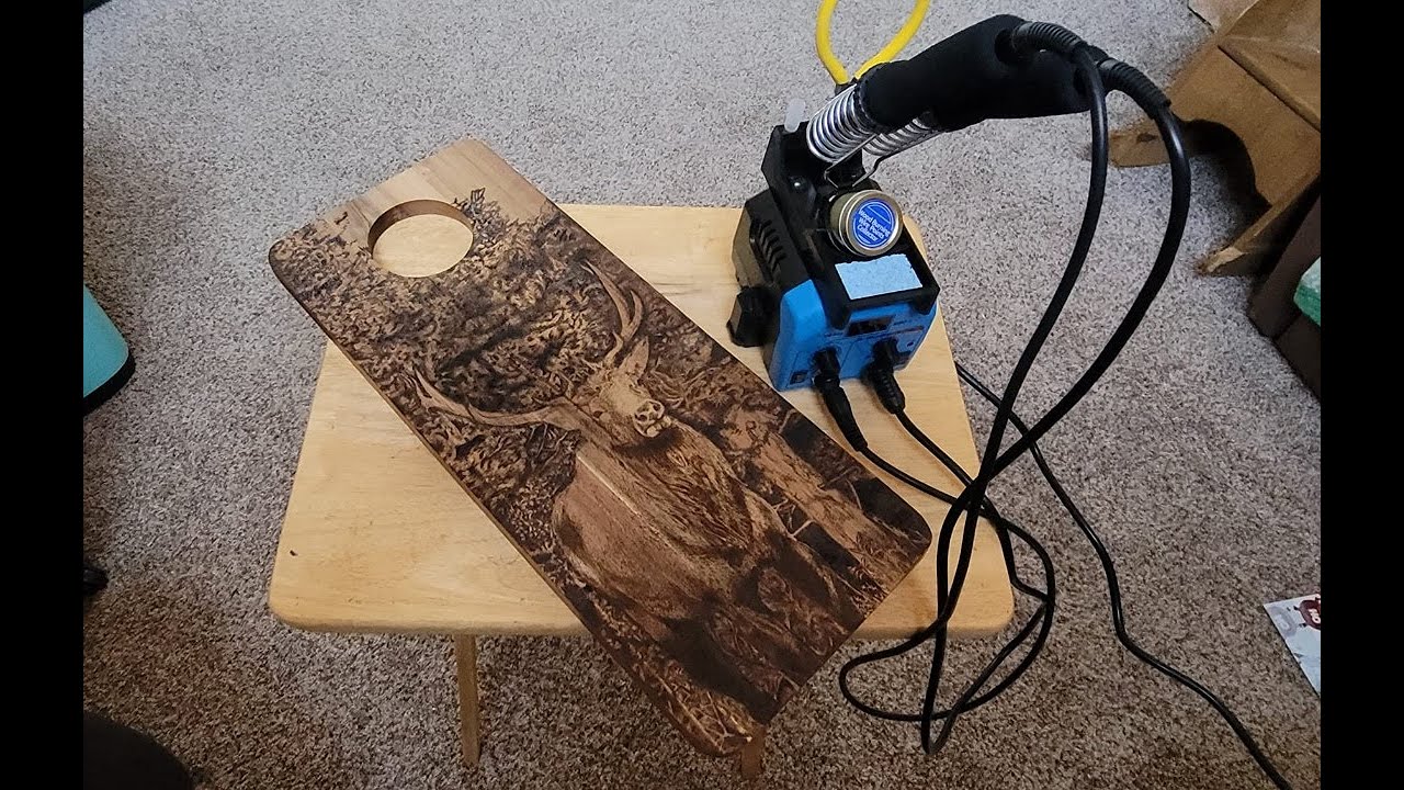 YIHUA 939D-II Pyrography Pen Wood Burning Kit Station 2-in-1 Solid ...