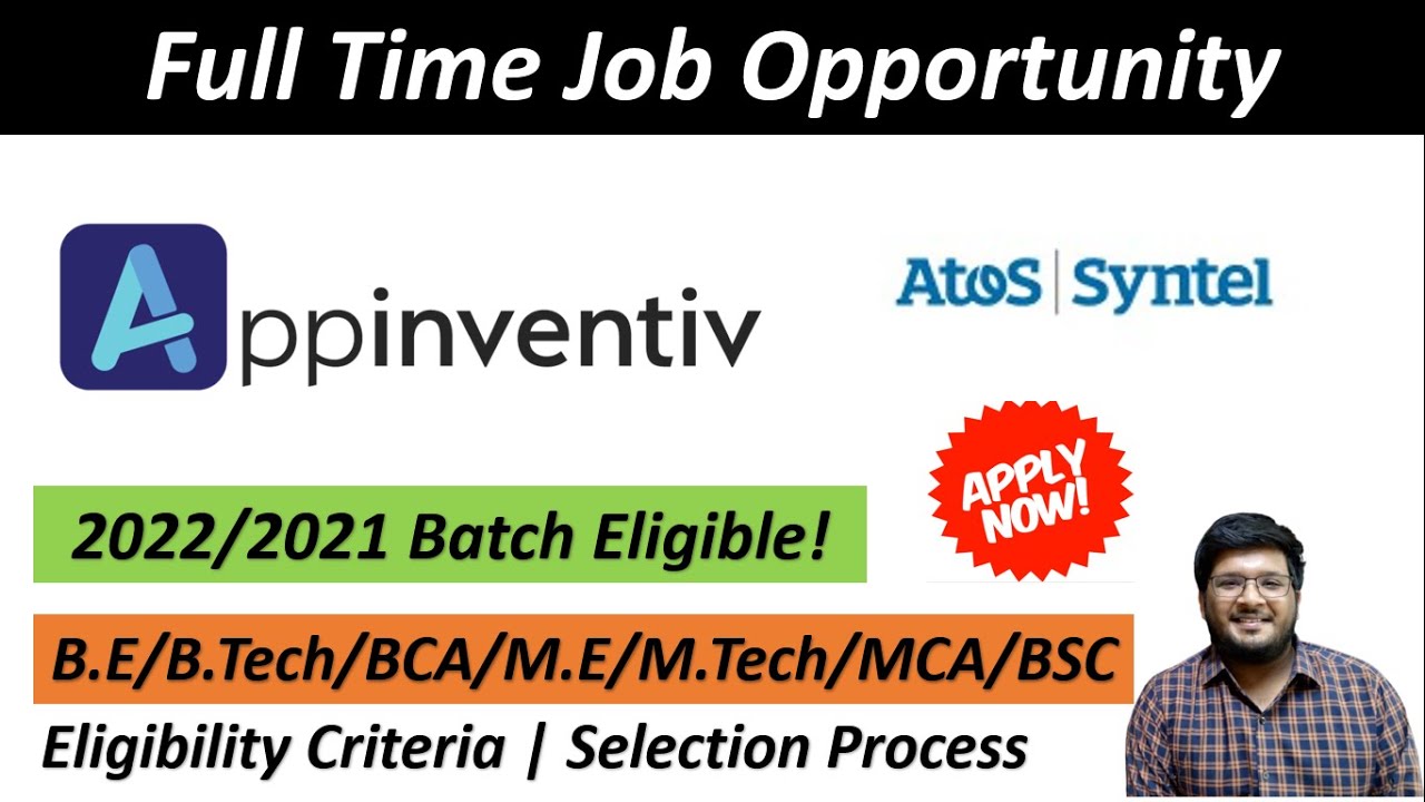 Appinventiv | Atos Syntel Hiring 2022/2021 | Off Campus Recruitment 🔥🔥 ...