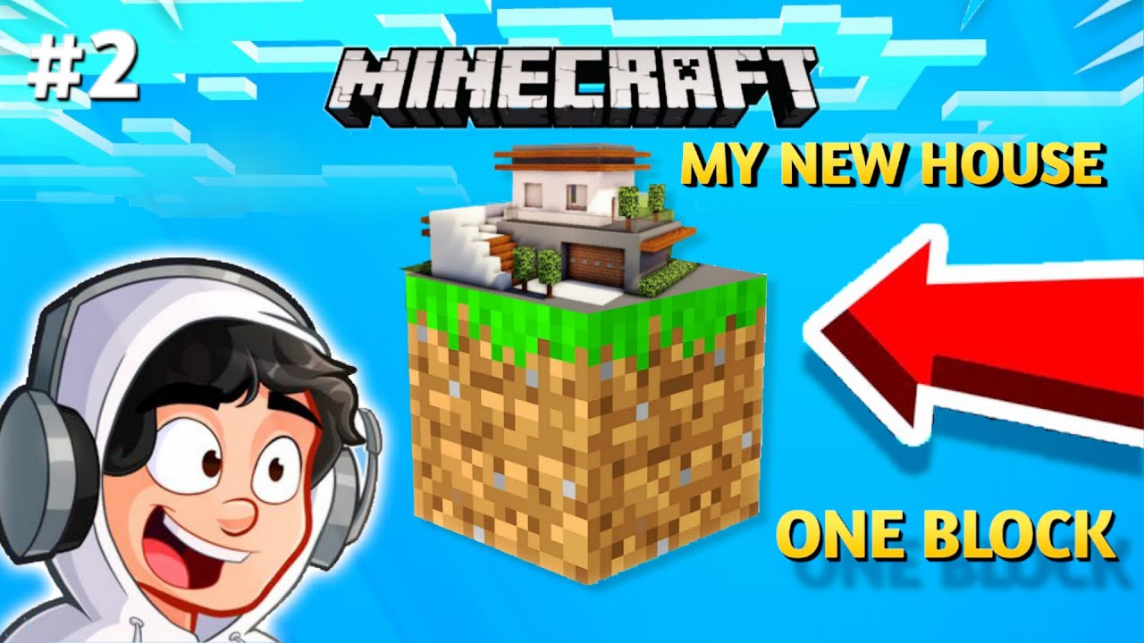 MY NEW CUTE HOUSE - MINECRAFT ONE BLOCK #2 - YouTube