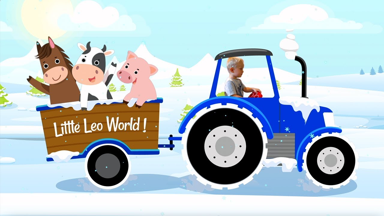 LEO's WINTER FARM | THE BLUE TRACTOR | Animal Sounds - Educational ...