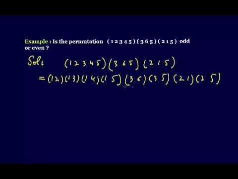 #MTH405 Lecture 19 Part 6 Example 4 #Even #Odd #Permutation - YouTube