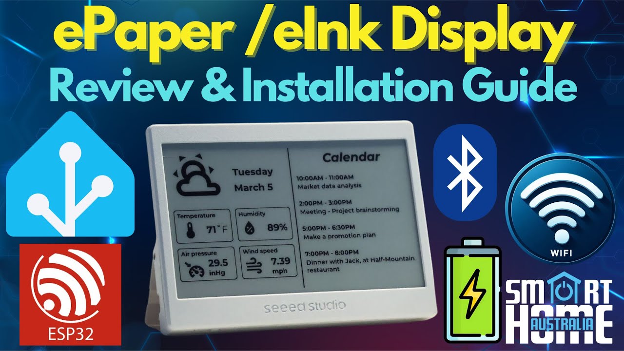 Seeed Studio ePaper Display with Home Assistant 🖥️🔋📡 - YouTube