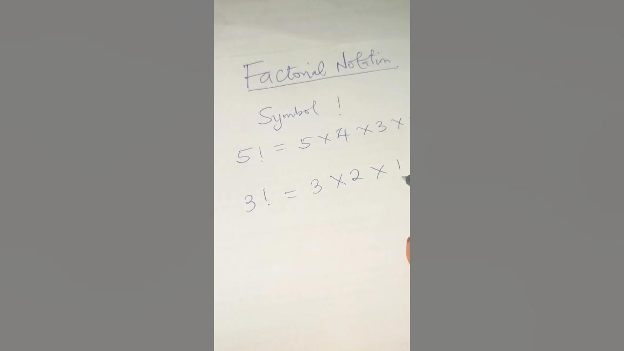 Factorial Notation - YouTube