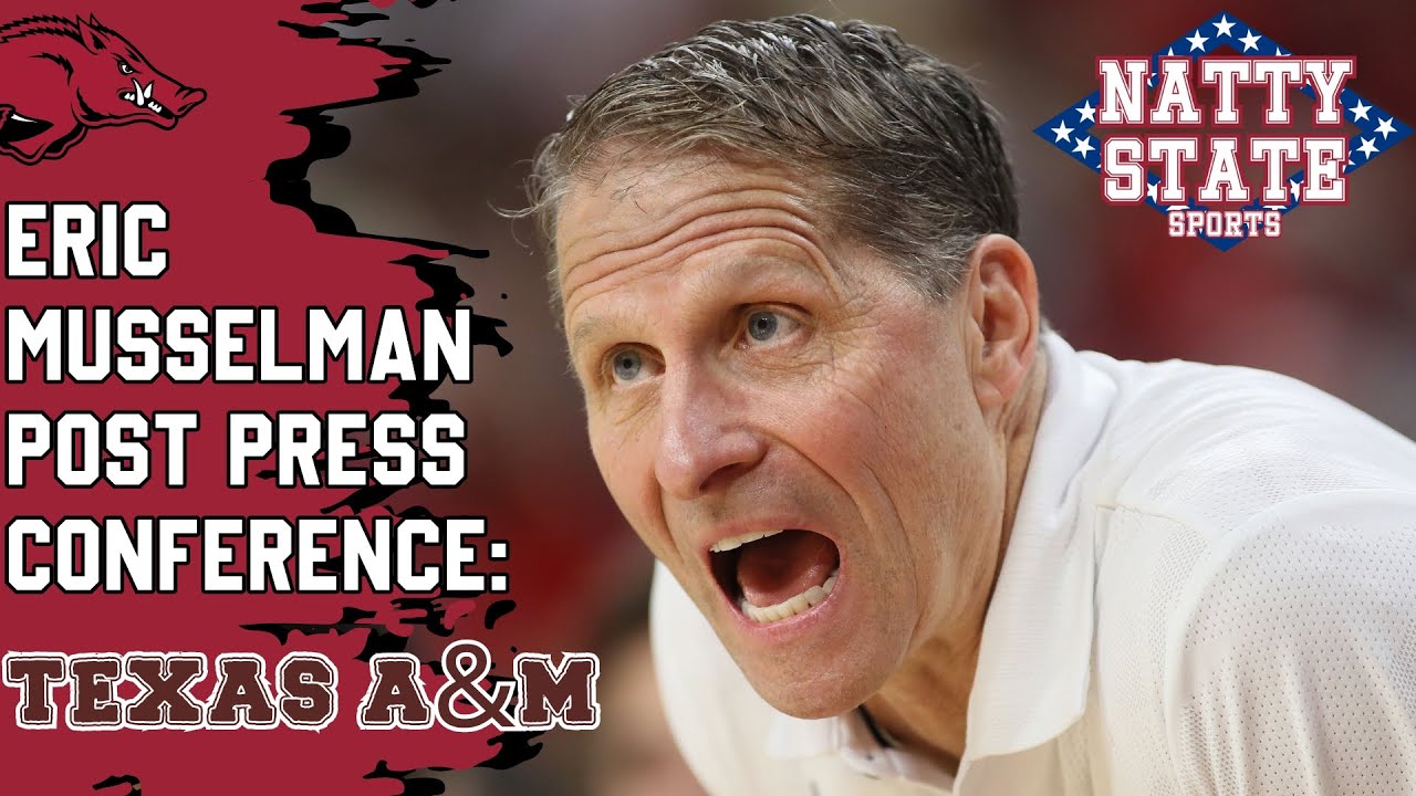 Eric Musselman recaps Arkansas' 78-77 win over Texas A&M - YouTube