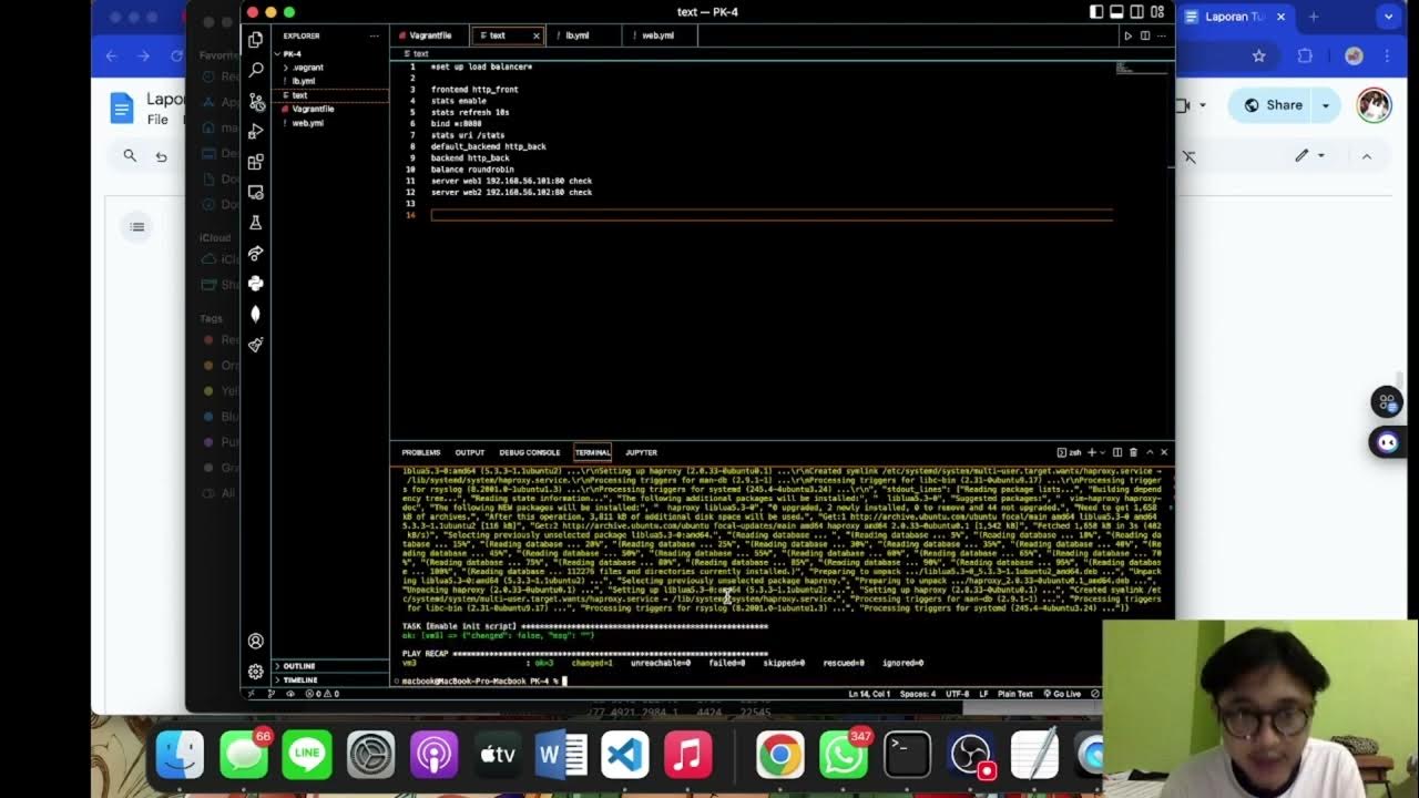 Provisioning Ansible dan Konfigurasi Load Balancing dengan HAProxy di Vagrant - YouTube